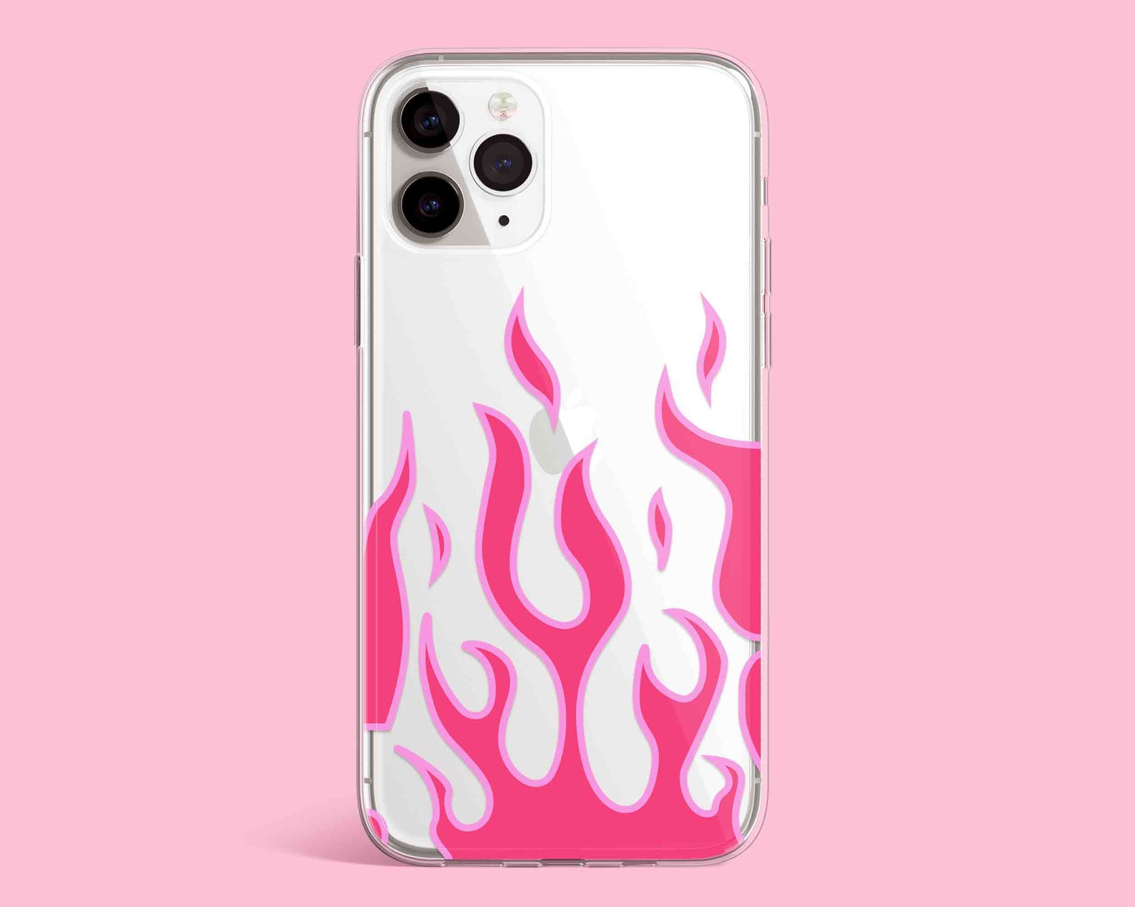 Pink Flames Fire Iphone Case Clear Iphone Case Iphone Case - Etsy