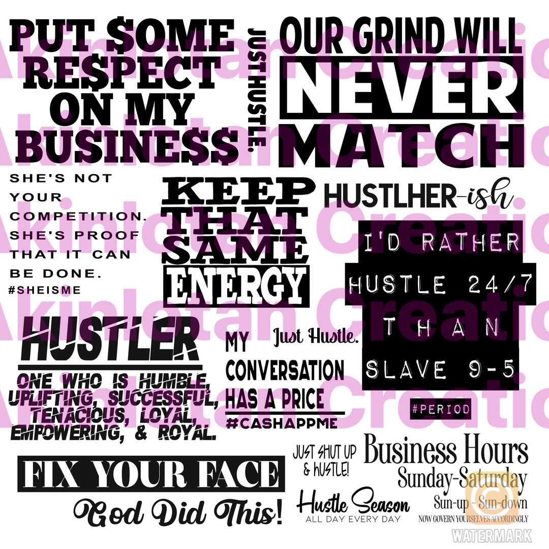 Hustle SVG Bundle - Etsy