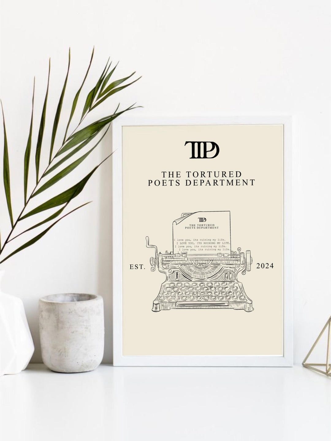 Taylor Swift Fortnight Typewriter the Tortured Poets Department Est ...