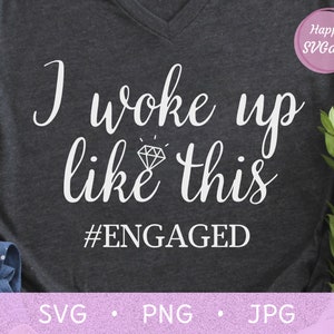Engaged SVG PNG JPG, Just Engaged Svg, Just Married Svg, Marriage Svg ...