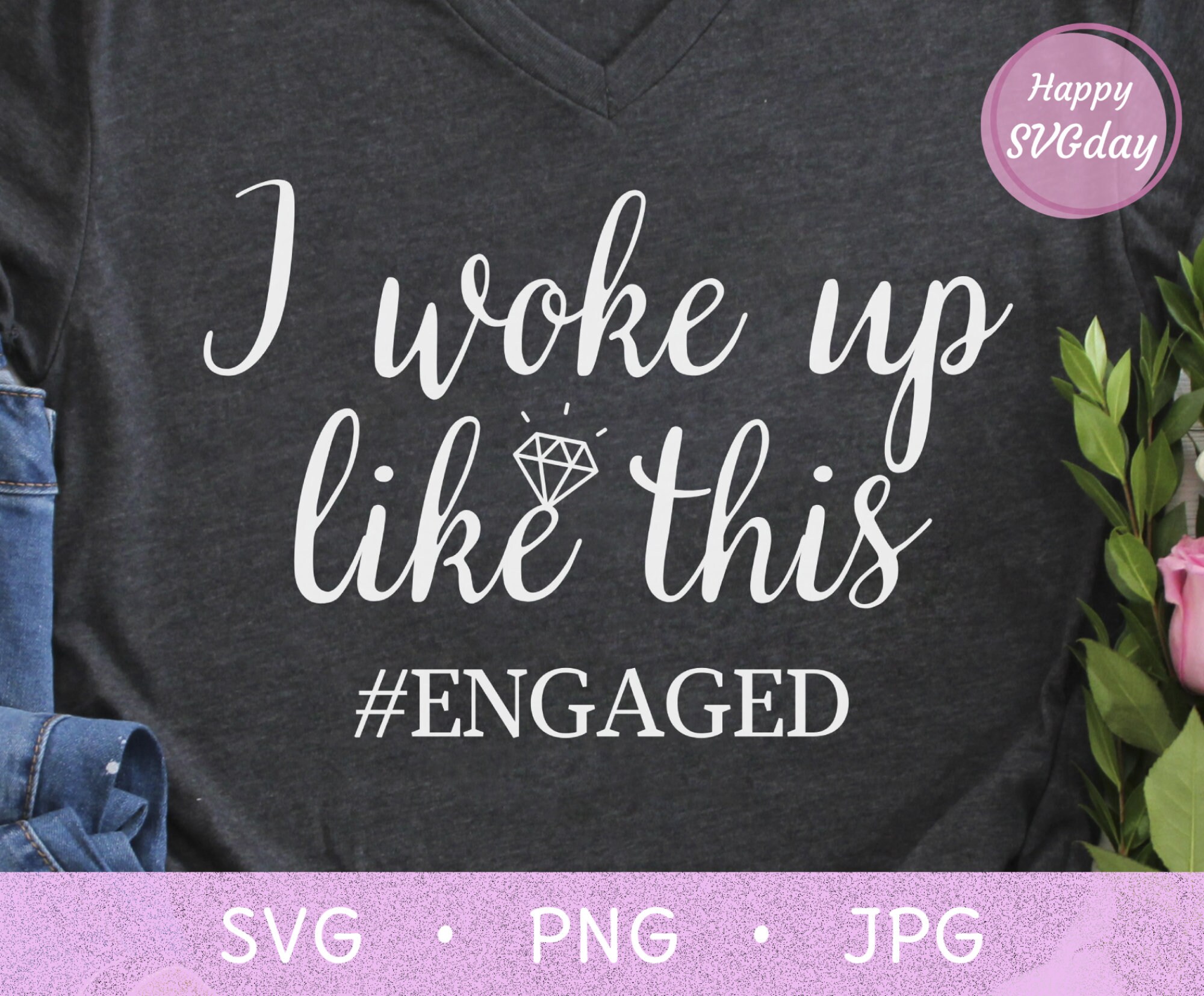 Engaged SVG PNG JPG, Just Engaged Svg, Just Married Svg, Marriage Svg ...