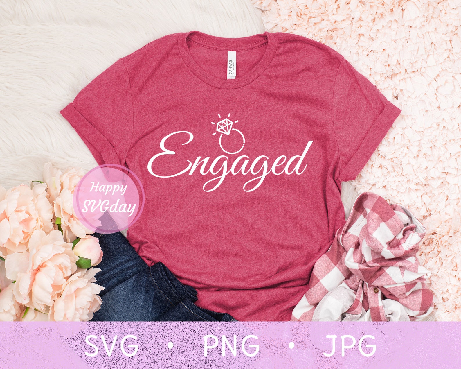 Engaged SVG PNG JPG, Engagement Svg, Bride Svg, Bridal Shower Svg ...