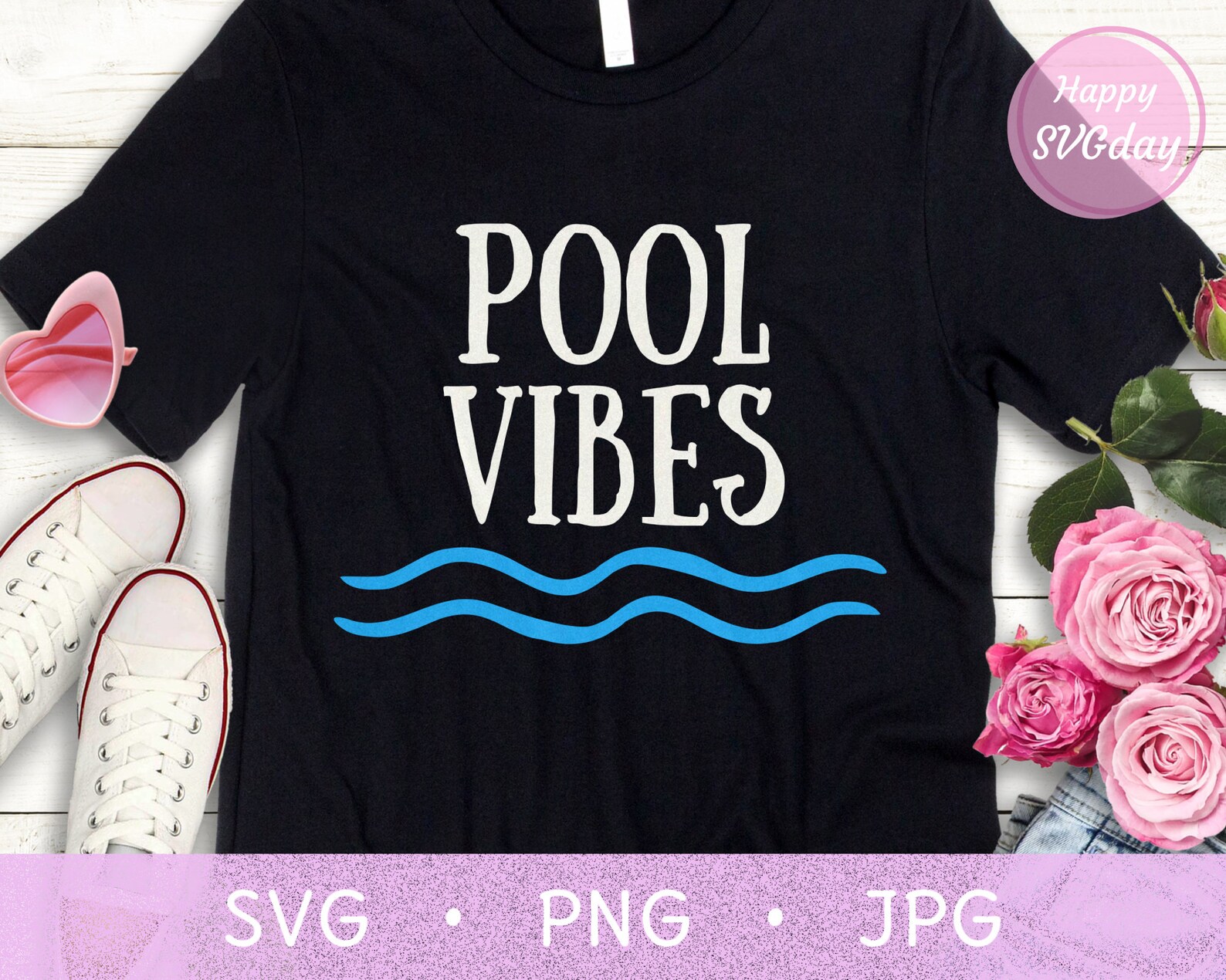 Pool Vibes SVG PNG JPG, Hello Summer Svg, Pool Svg, Summer Vibes Svg ...