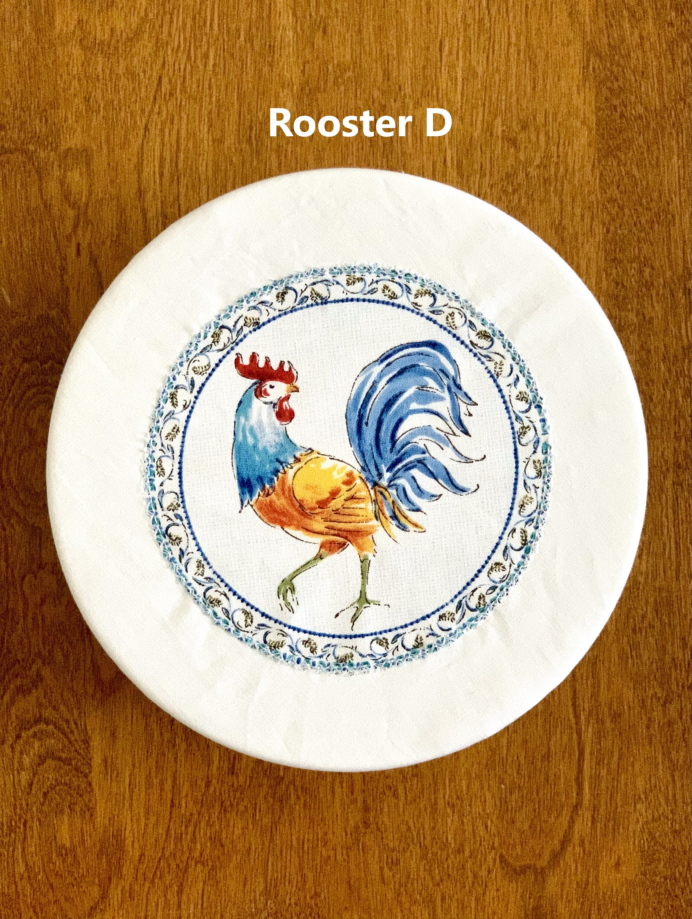Reusable Chicken/rooster Bowl & Jar Cover Reusable Cotton - Etsy