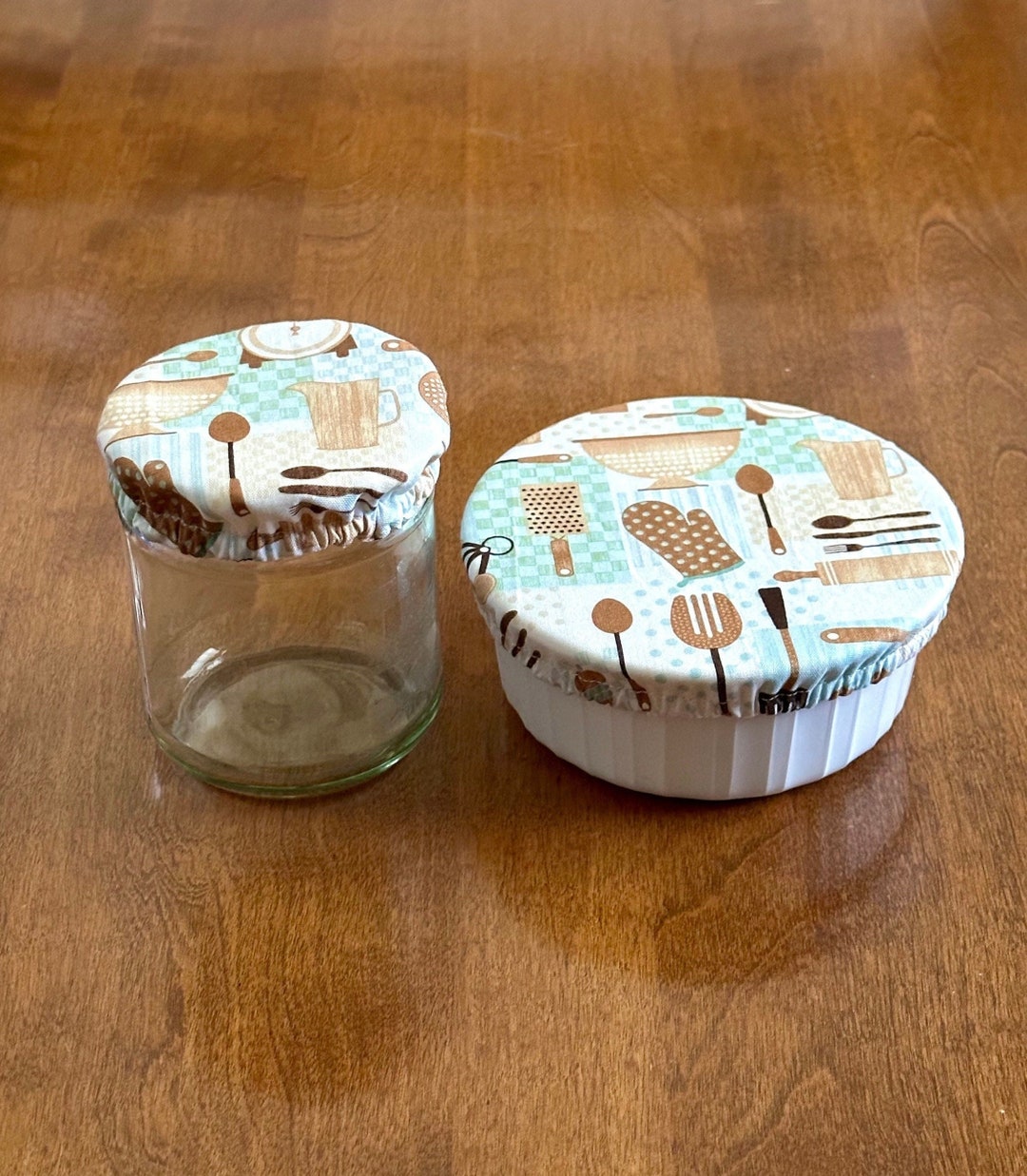 Regular and Wide Mouth Mason Jar Cover, Sourdough Fabric Cover, Eco ...