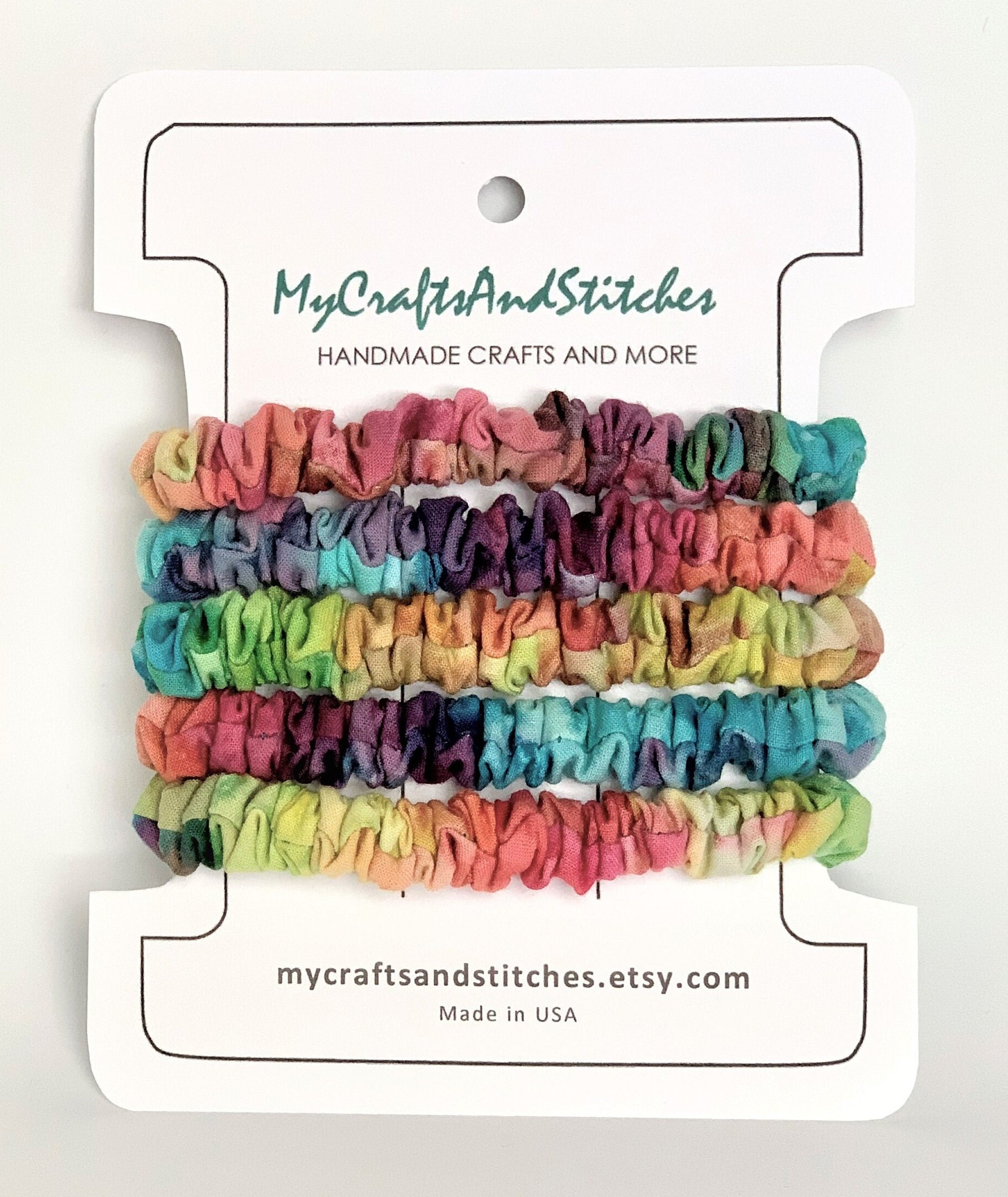 Tie-dye Skinny Batik Cotton Scrunchies Mini Tie Dye Scrunchie - Etsy