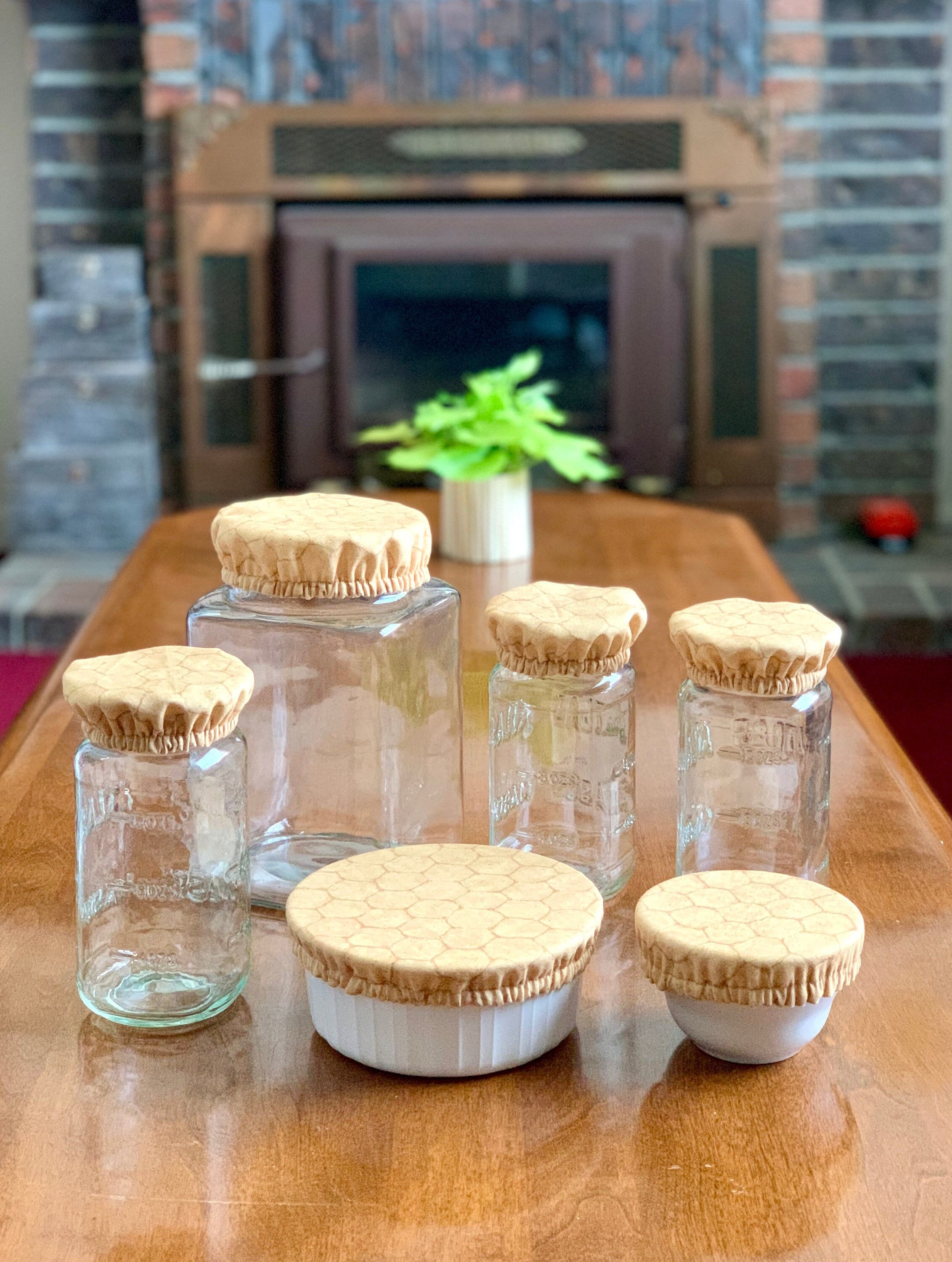Reusable Mason Jar and Glass Cover Reversible Honeycomb Small - Etsy
