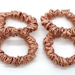 Peach Skinny Silky Satin Scrunchie Peach Satin Scrunchie - Etsy