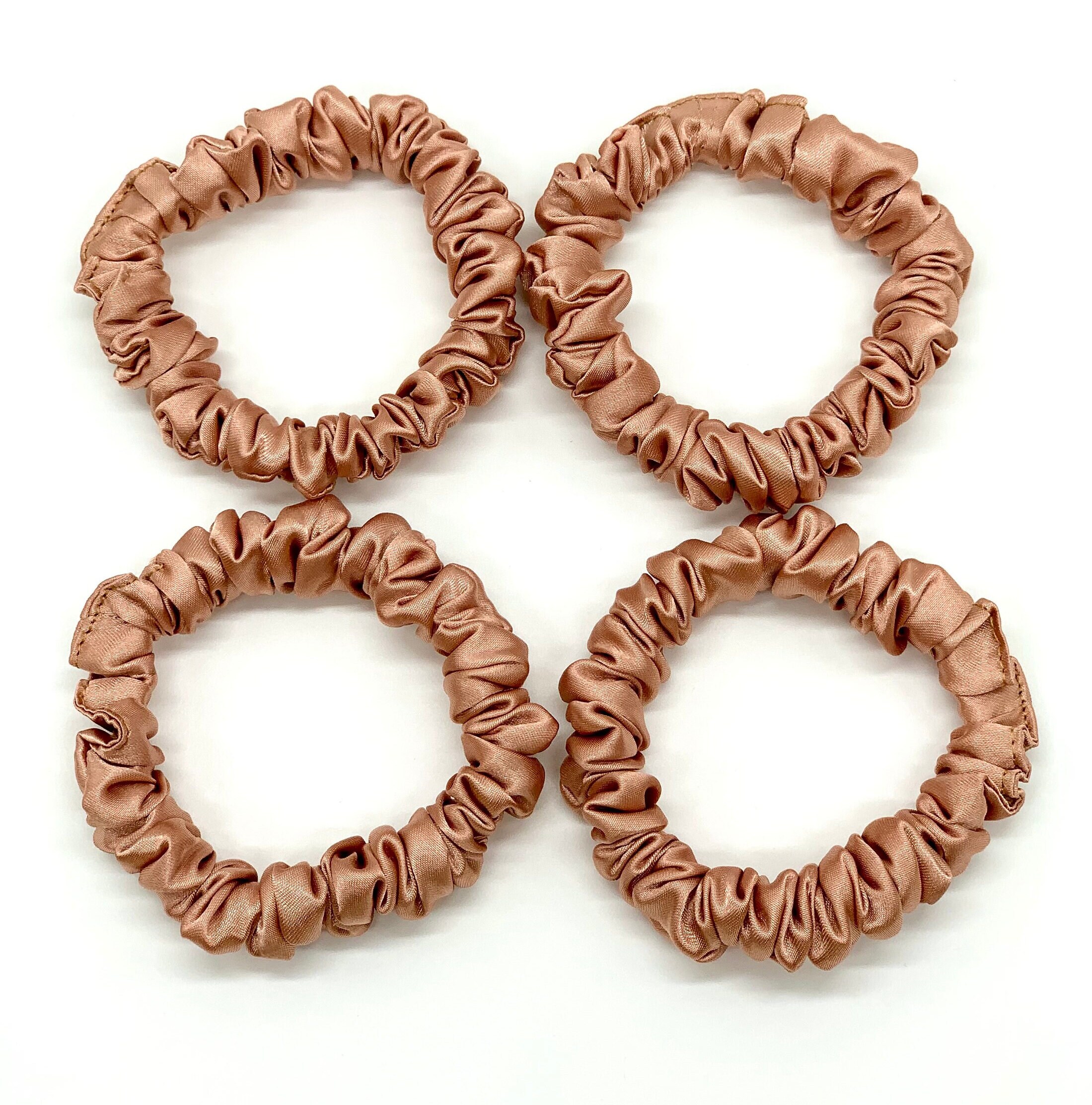 Peach Skinny Silky Satin Scrunchie Peach Satin Scrunchie - Etsy