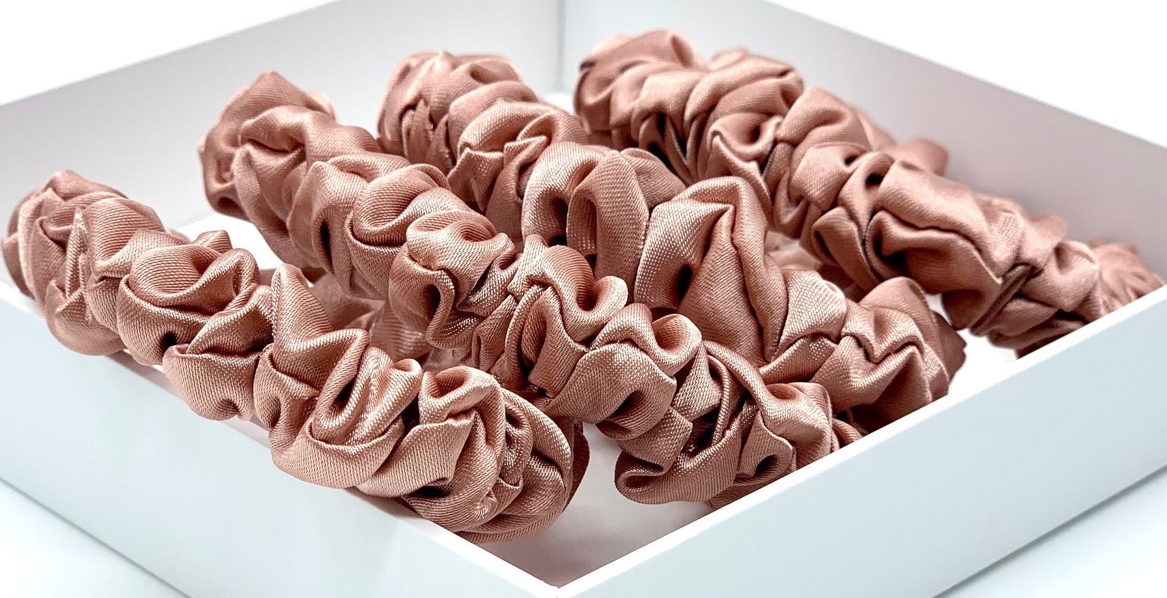 Peach Skinny Silky Satin Scrunchie Peach Satin Scrunchie - Etsy