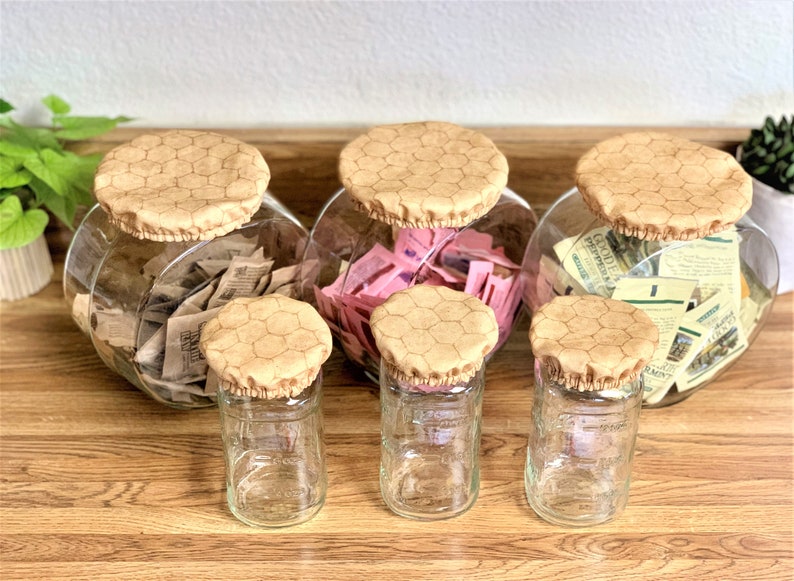 Reversible Mason Jar and Glass Cover, Reusable Cloth Sourdough Cover ...