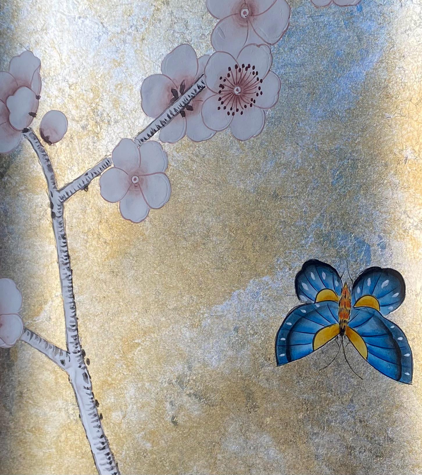 Luxury Metallic Gilded -paper, Handpainted Chinoiserie Wallpaper on ML ...