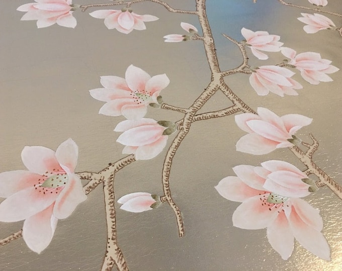 Metallic Rose Gold Embossed Floral Scales Wallpaper 3D Textured ...
