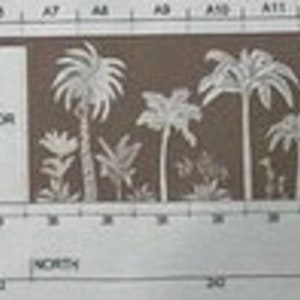 Palm Tree, Hand-painted Wallpaper--custom Panel Size and Pattern ...