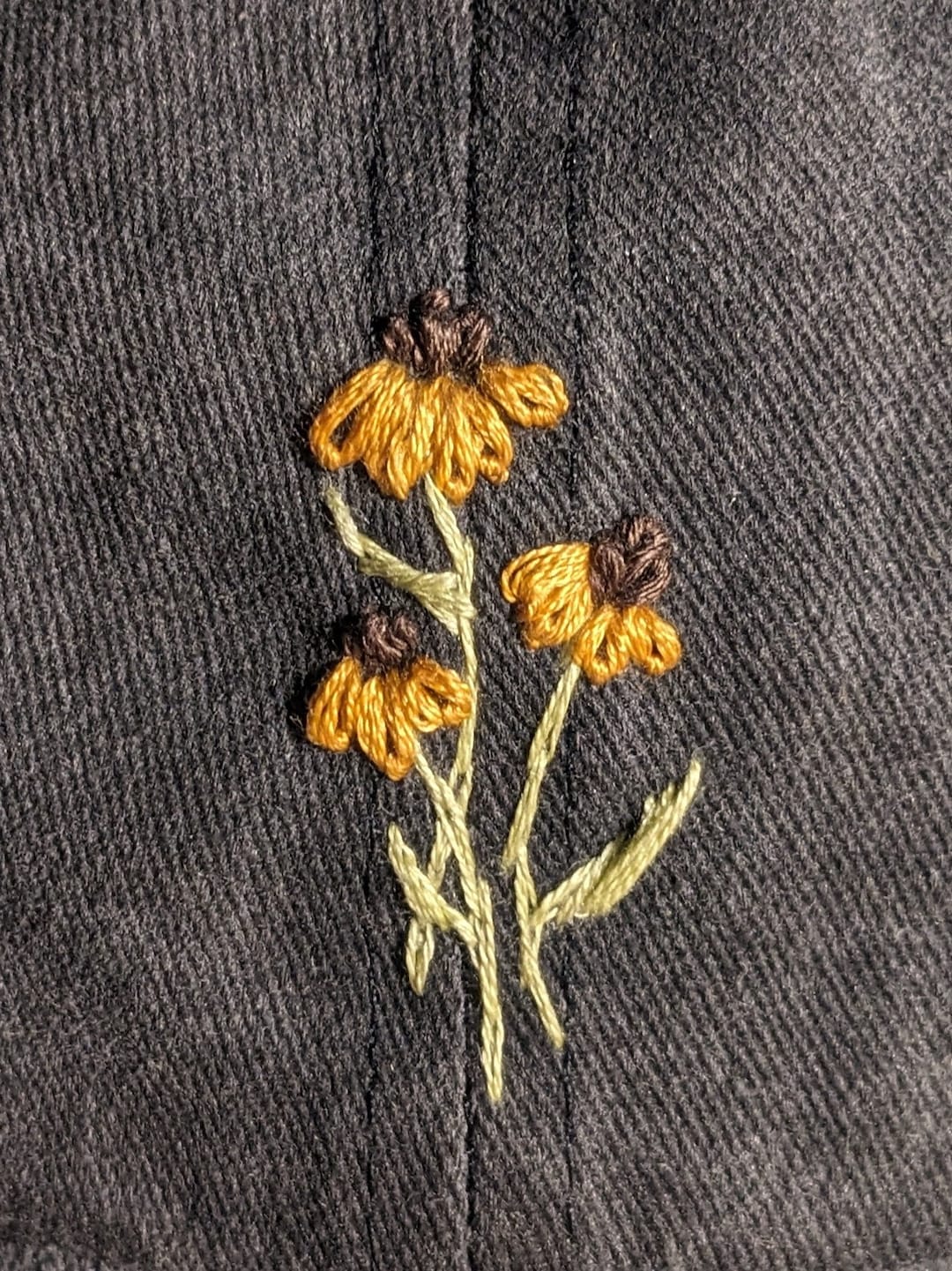 KIDS Flower Hand-embroidered Baseball Cap Child Size - Etsy