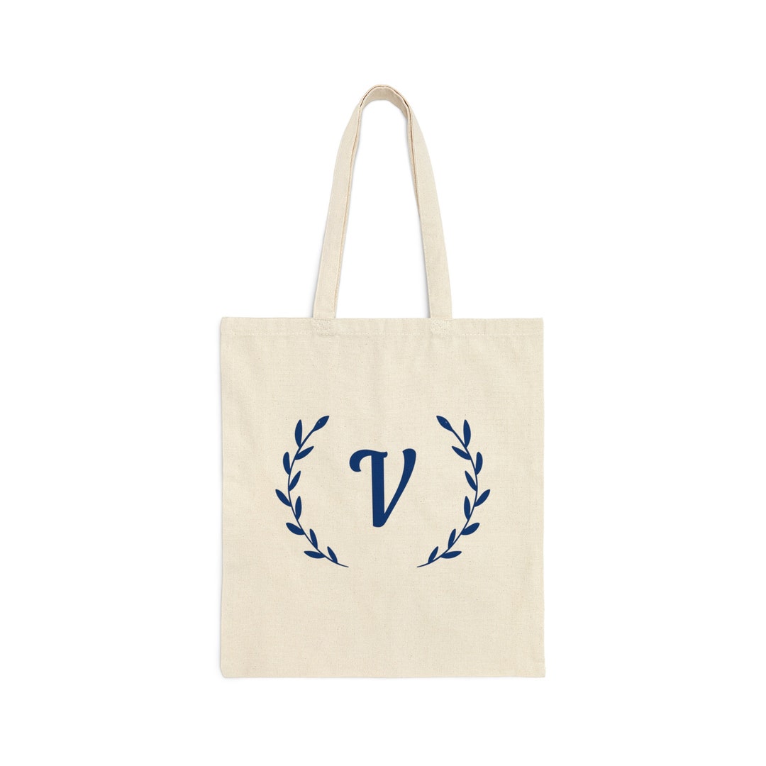 Letter v, Last Name, Initial, Surname Cotton Canvas Tote Bag - Etsy