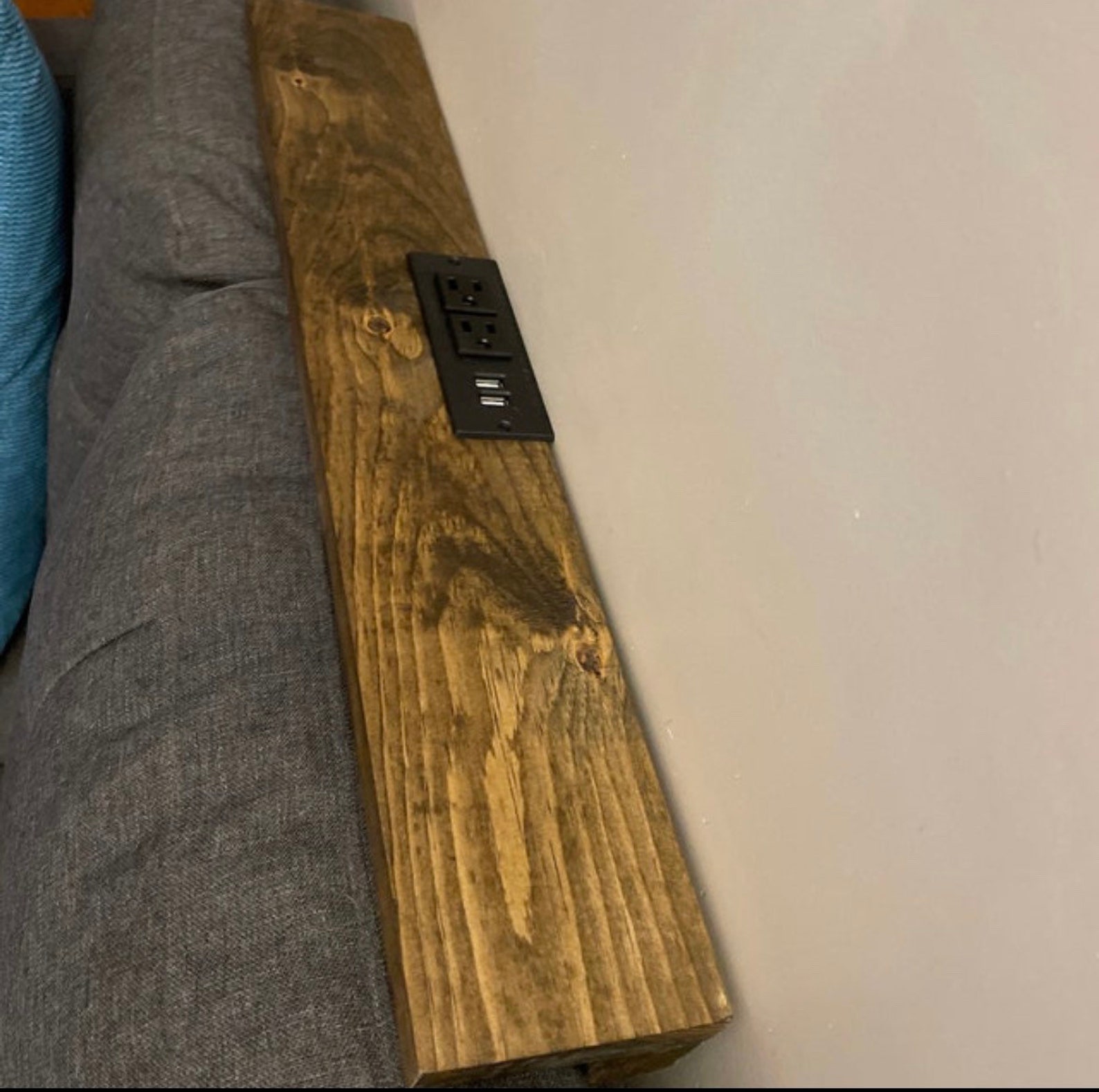 Custom Sofa Table or Tray With Outlet - Etsy