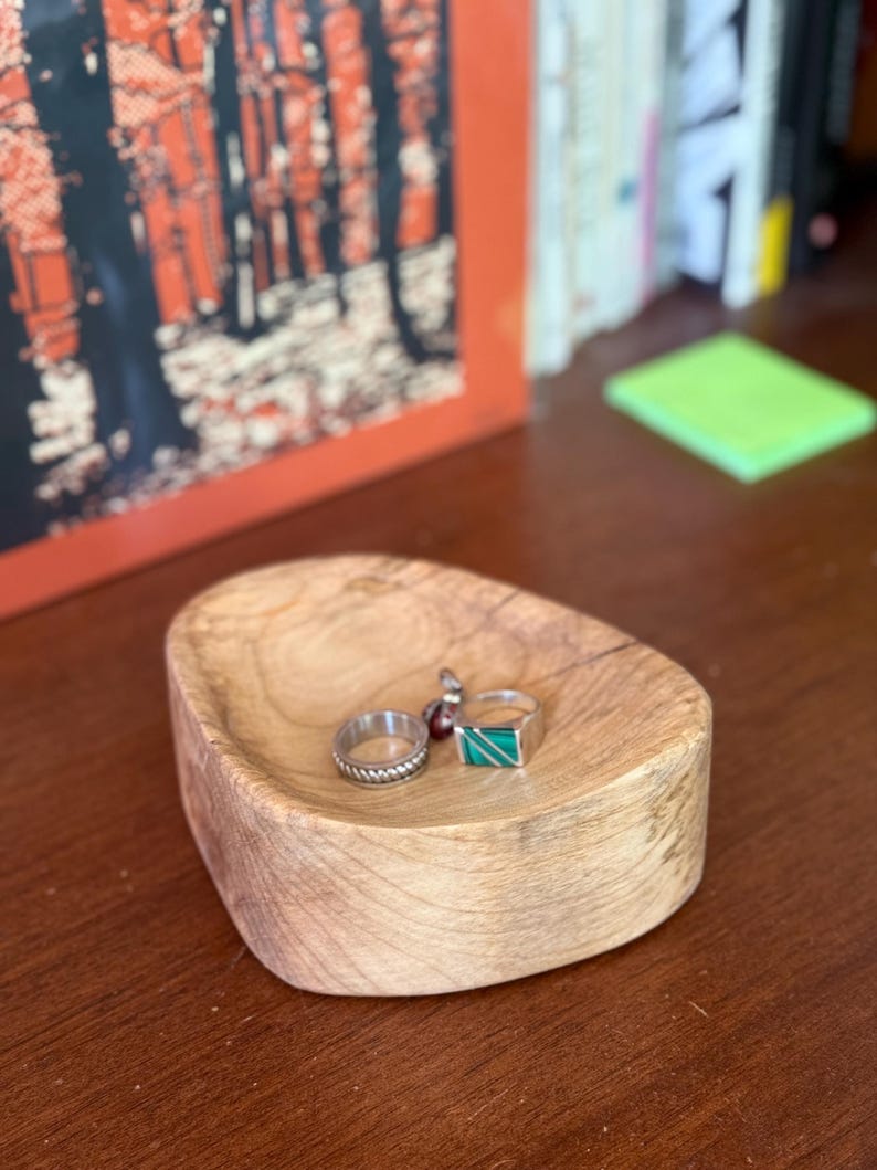 Small Handmade Wooden Ring Tray - Etsy