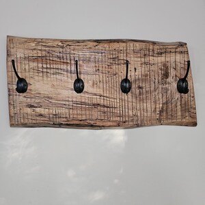 Live Edge Spalted Maple Coat Rack - Etsy