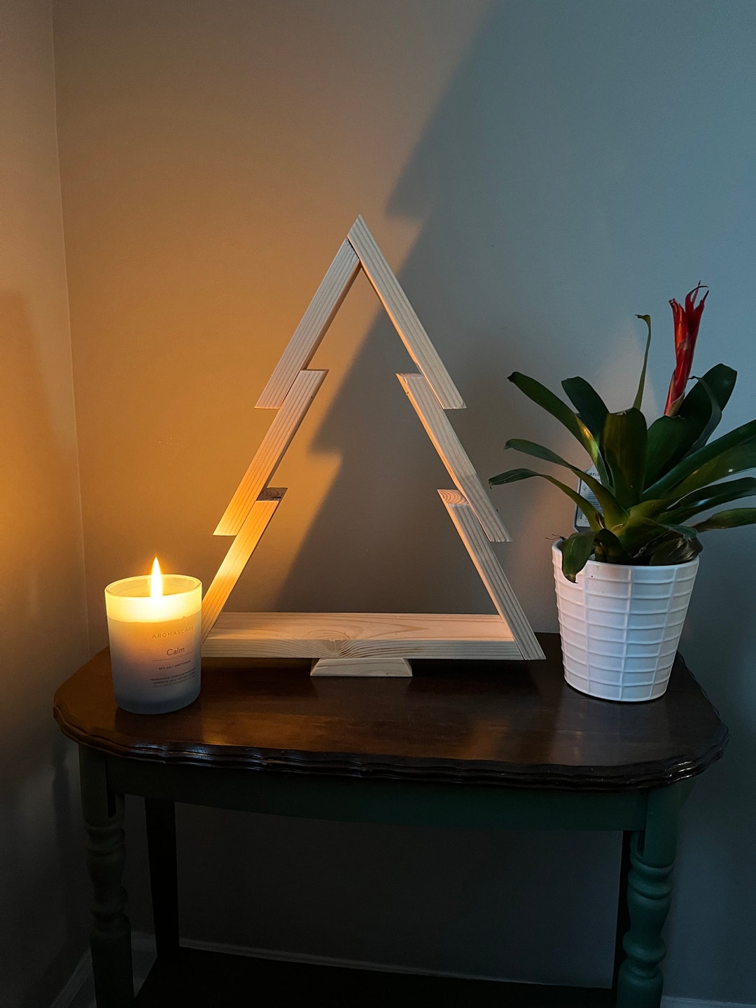 Wooden Tabletop Christmas Tree Decorations - Etsy