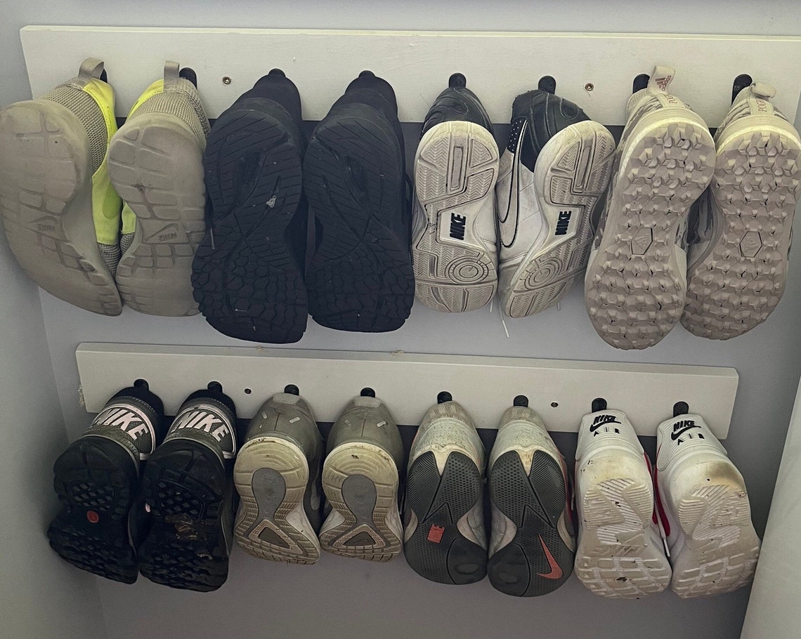 Low Profile Shoe Storage Hooks - Etsy