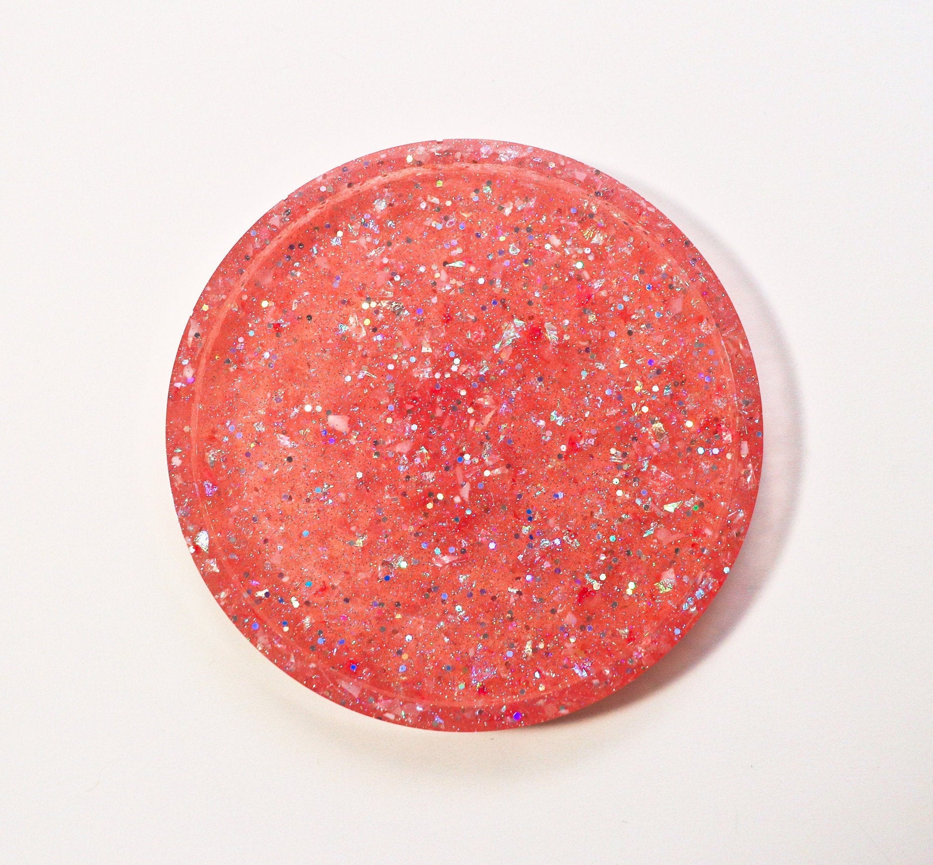 Resin Coasters: Pink Glitter Individual or Set | Etsy