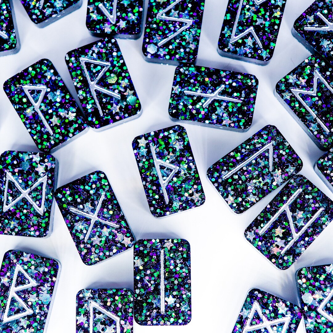 Resin Rune Set: Galaxy Glitter - Etsy