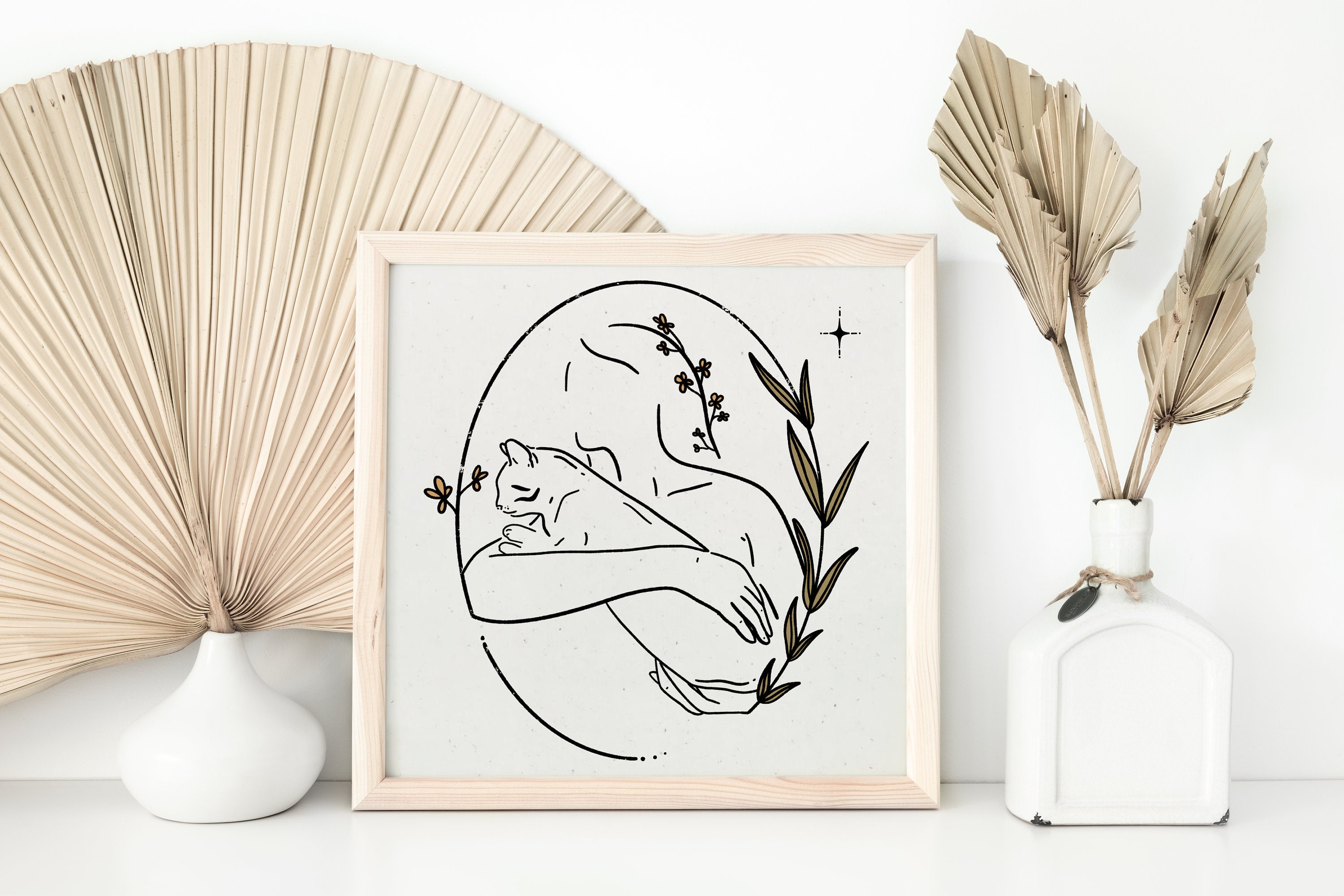 Art mural chat, impression dArt chat, cadeau pour amoureux des chats ...