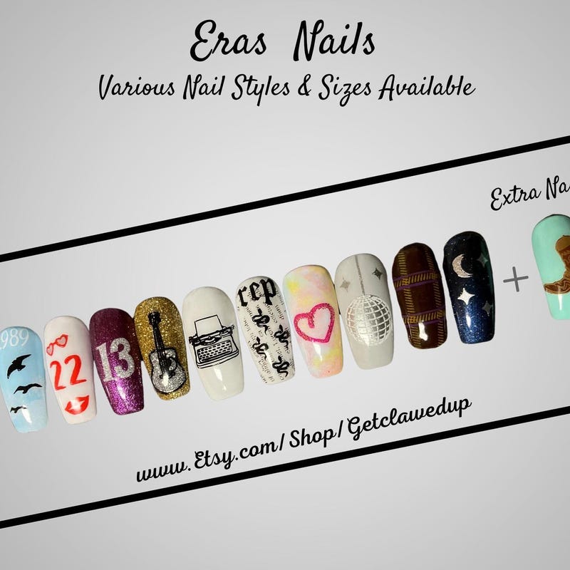 Acrylic Press on Tour Nails - Etsy