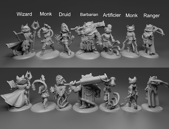 Role Playing Miniatures DnD Fantasy Ranger / 3D Miniature for Wargaming ...