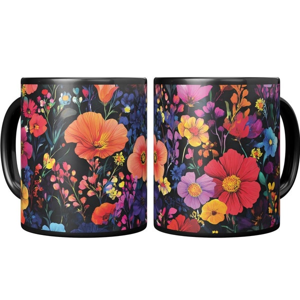 Floral Coffee Mug - Etsy