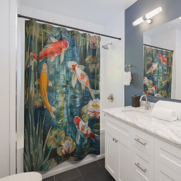 Fish Shower Curtain - Etsy