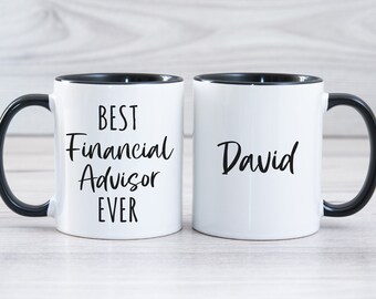 Personalized Financial Advisor Mug, Financial Advisor Gifts, Gift for ...