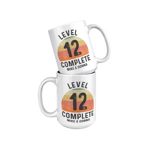 12th Anniversary Mug, 12th Anniversary Gift for Him and Her, 12 Year ...