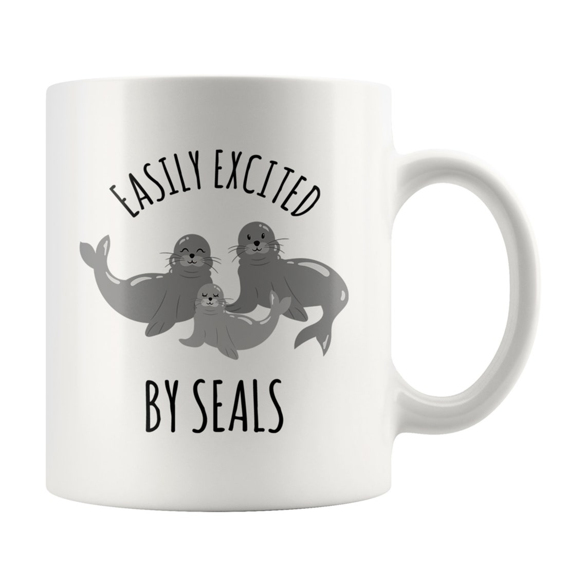 Seal Mug Easily Excited By Seals Seal Coffee Mug Seal Gift | Etsy