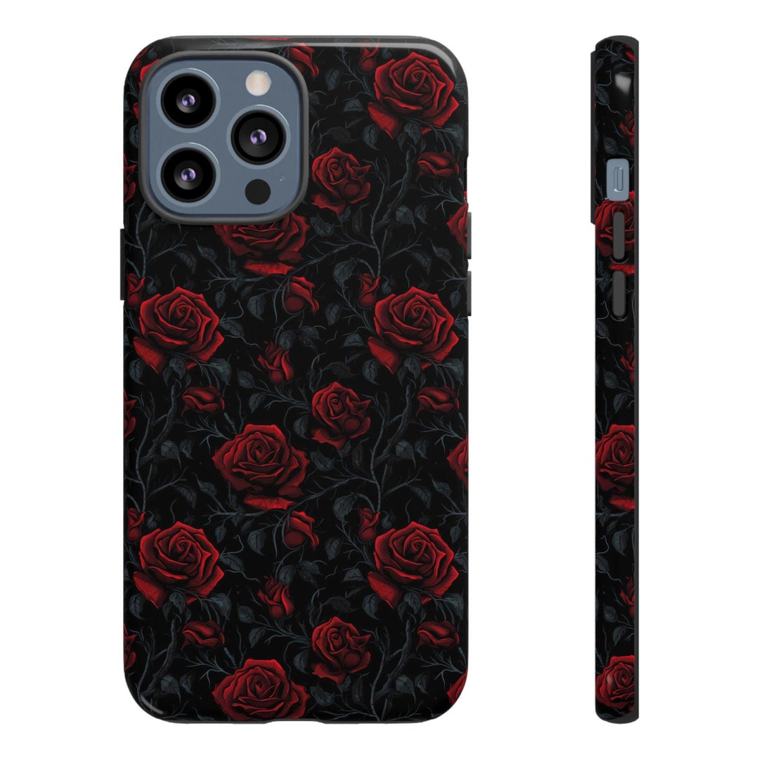Gothic Roses Cell Phone Case, Gothic Cell Phone Case, Dark Rose Phone ...