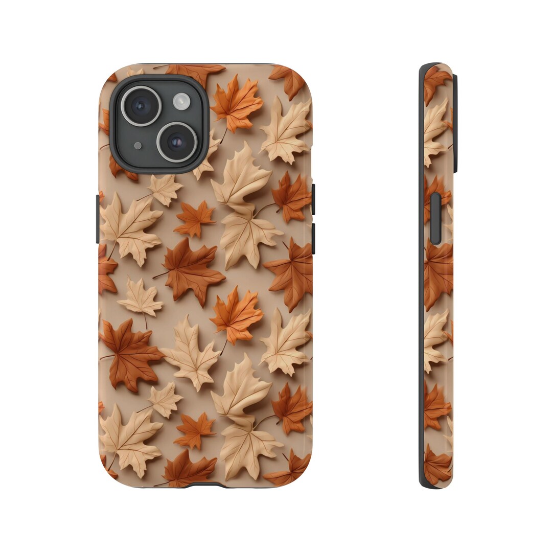 3D Fall Leaves Phone Case, Autumn Cell Phone Case, Fall Phone Case ...