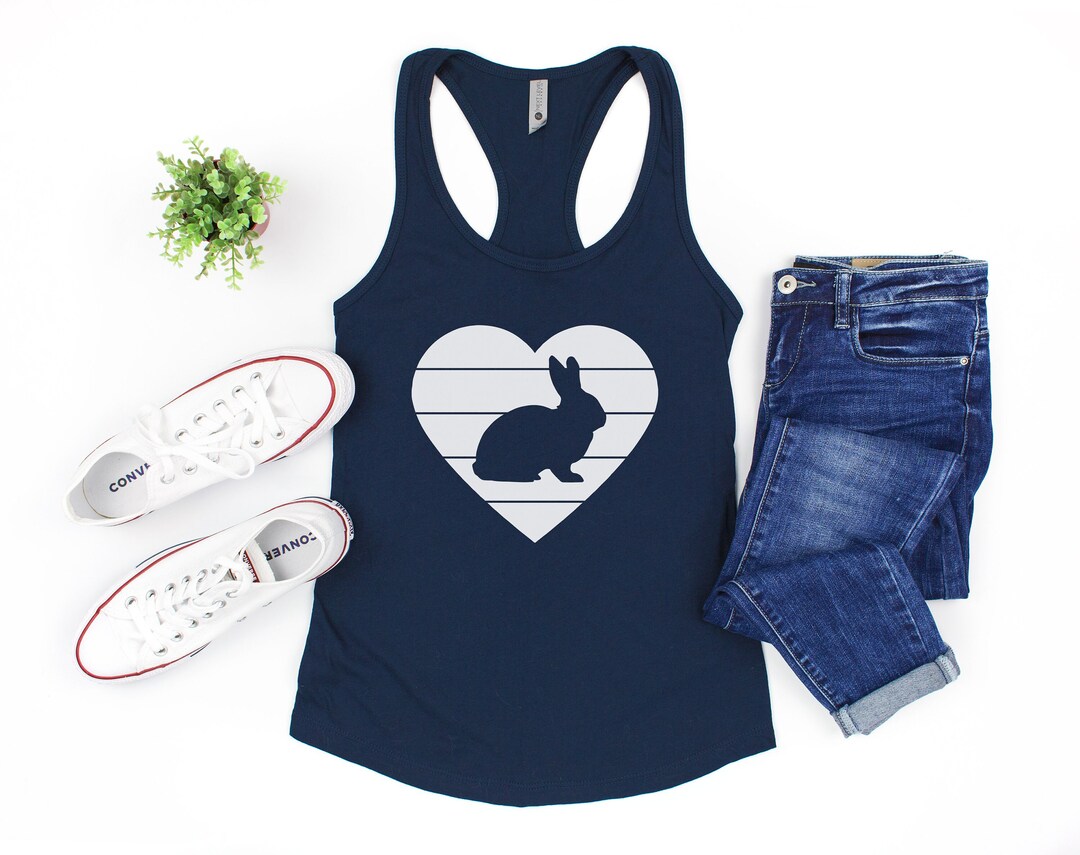 Rabbit Tank Top, Cute Rabbit Tank, Rabbit Lover Shirt, Rabbit Gifts ...