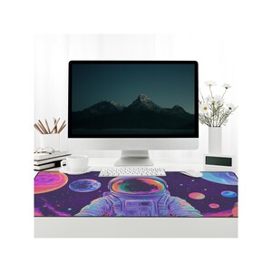 Futuristic Space Desk Mat, Gaming Mouse Pad, XL Space Mousepad, Anime ...
