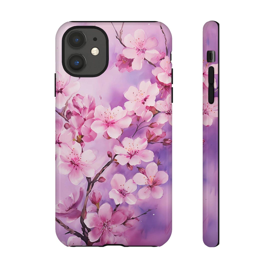 Cherry Blossom Flower Phone Case, Pink Floral Phone Case, Beautiful ...