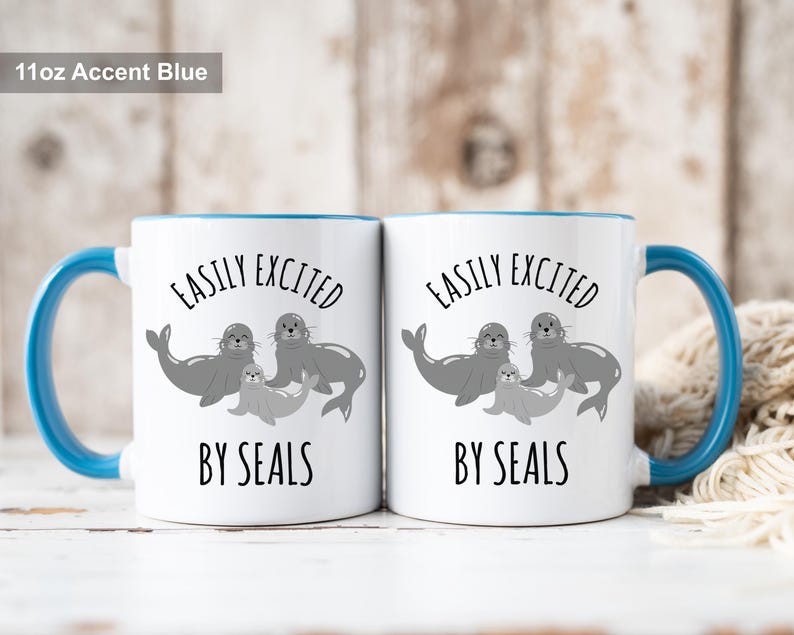 Seal Mug, Easily Distracted by Seals, Coffee Cup Gift for Seal Lovers ...