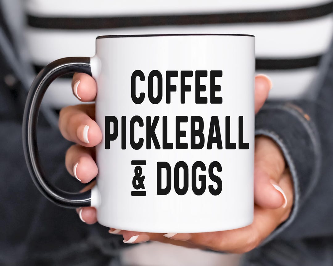 Coffee Pickleball & Dogs Mug - Etsy