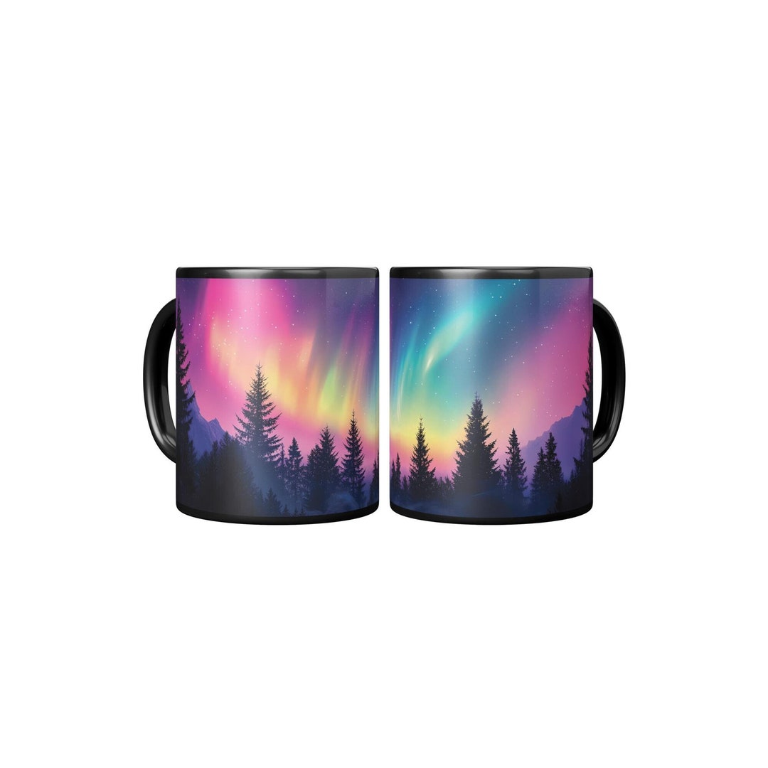 Colorful Northern Lights Coffee Mug - Etsy
