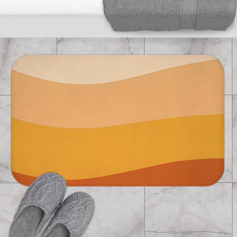 Wavy Earth Tone Rug - Etsy