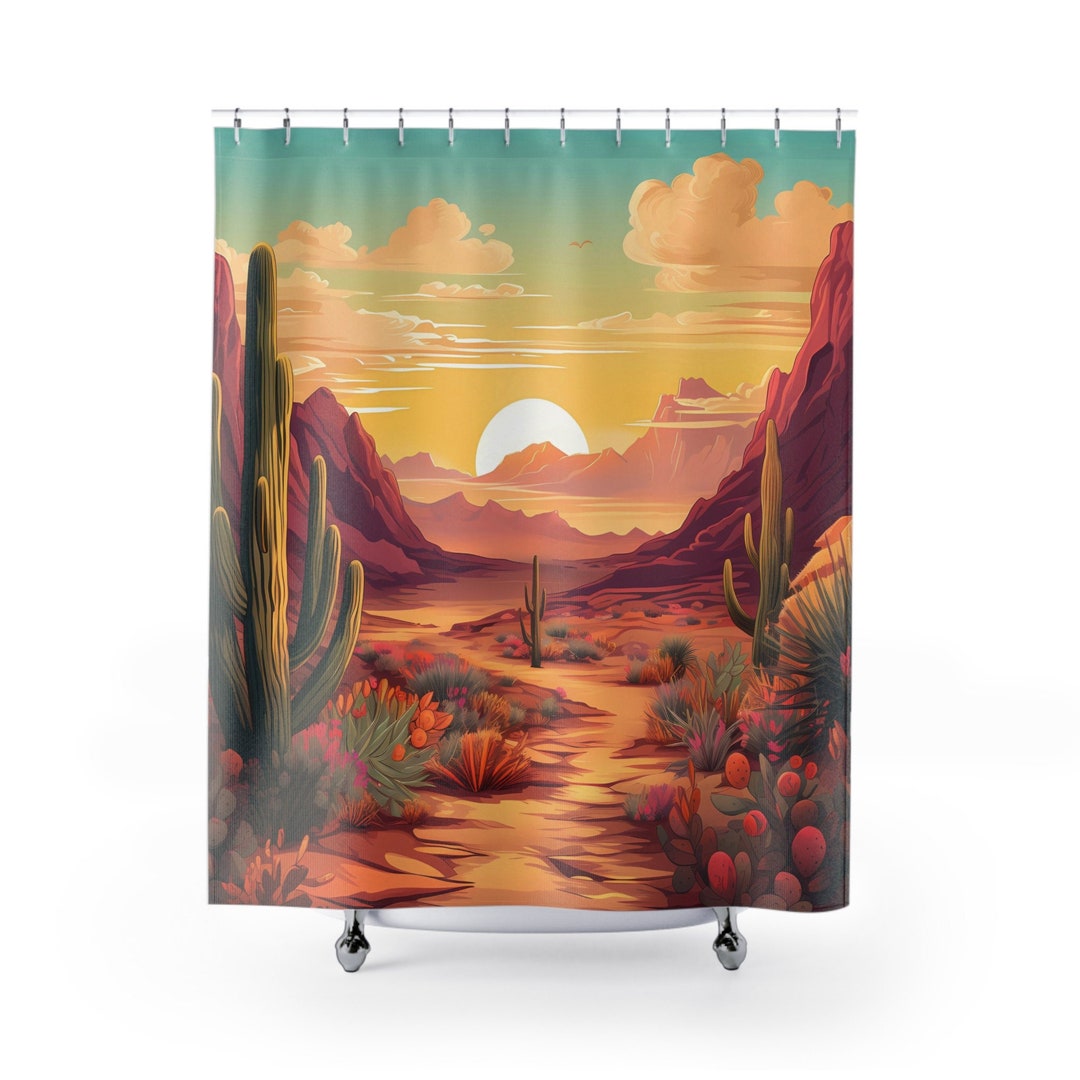 Desert Shower Curtain, Desert Landscape Shower Curtain - Etsy