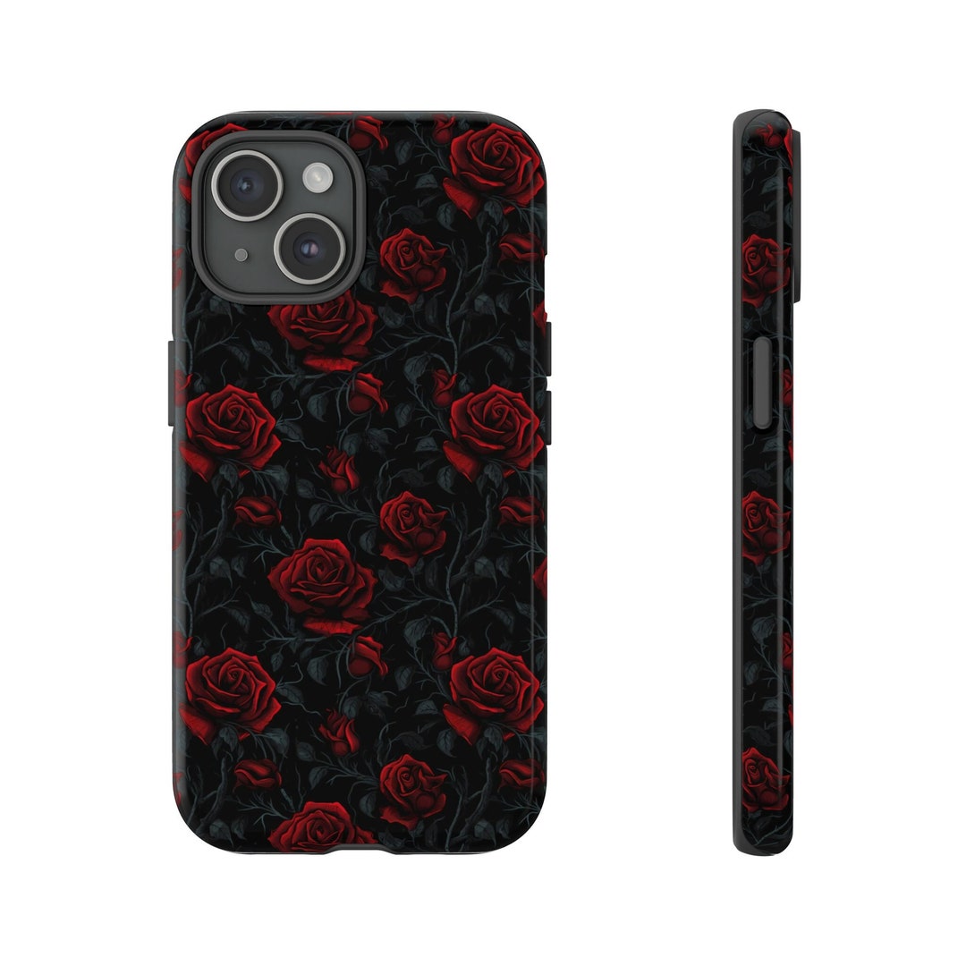 Gothic Roses Cell Phone Case, Gothic Cell Phone Case, Dark Rose Phone ...