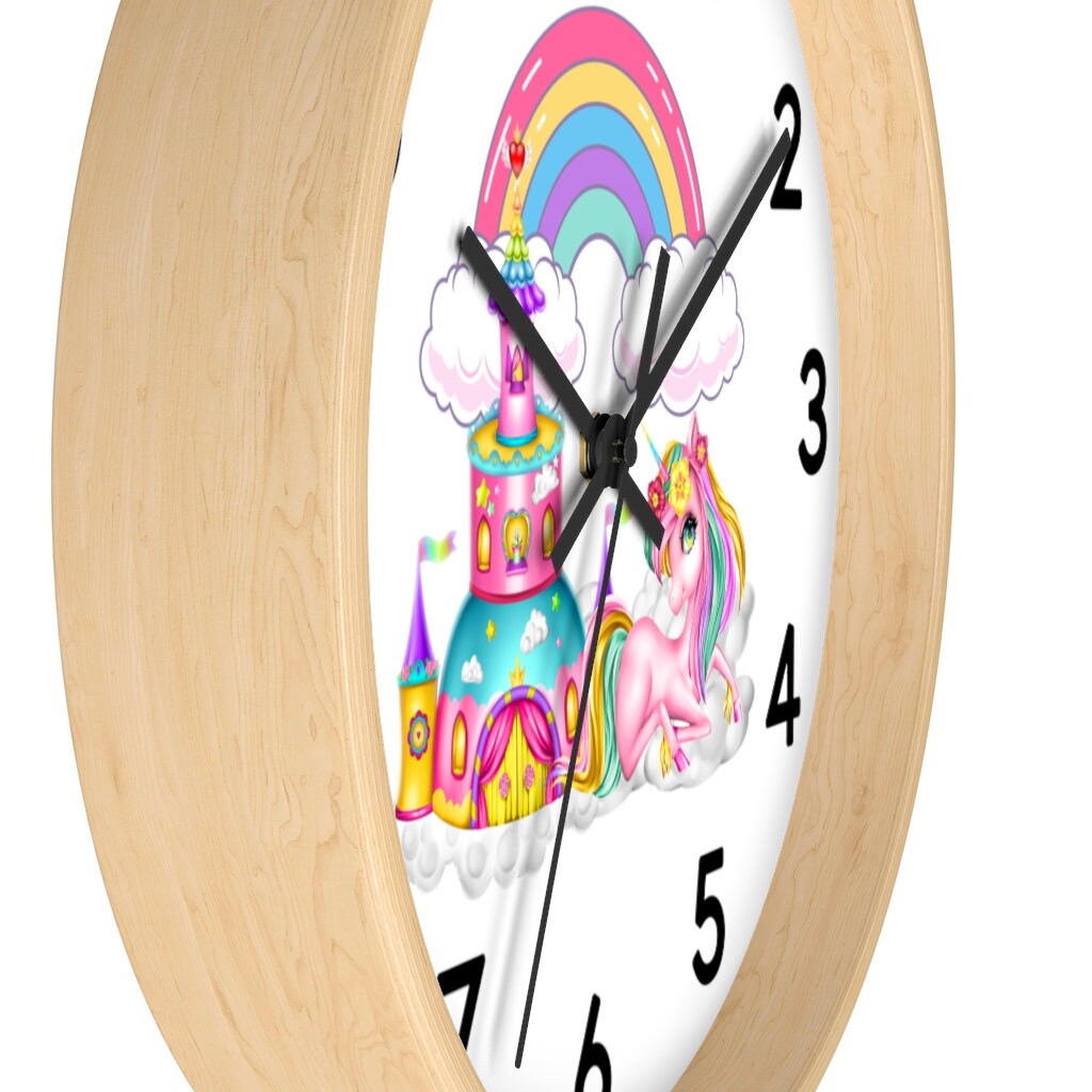 Unicorn Castle Clock Unicorn Wall Clock Girls Wall Clock - Etsy