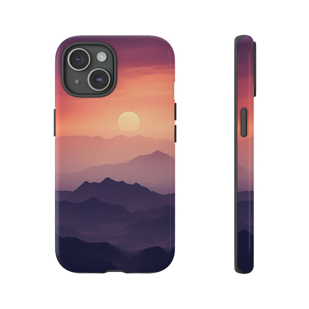 Mountain Sunset Phone Case, Mountain Landscape Cell Phone Case - Etsy