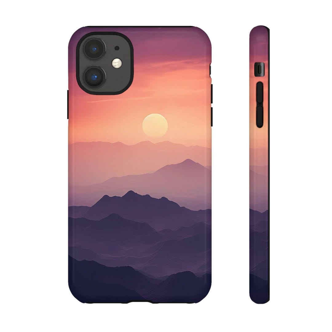 Mountain Sunset Phone Case, Mountain Landscape Cell Phone Case - Etsy