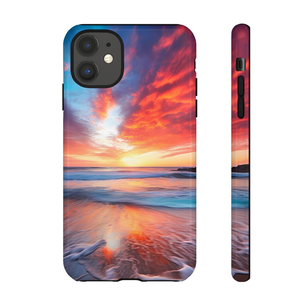 Beautiful Beach Sunset Phone Case, Ocean Sunset Cell Phone Case - Etsy